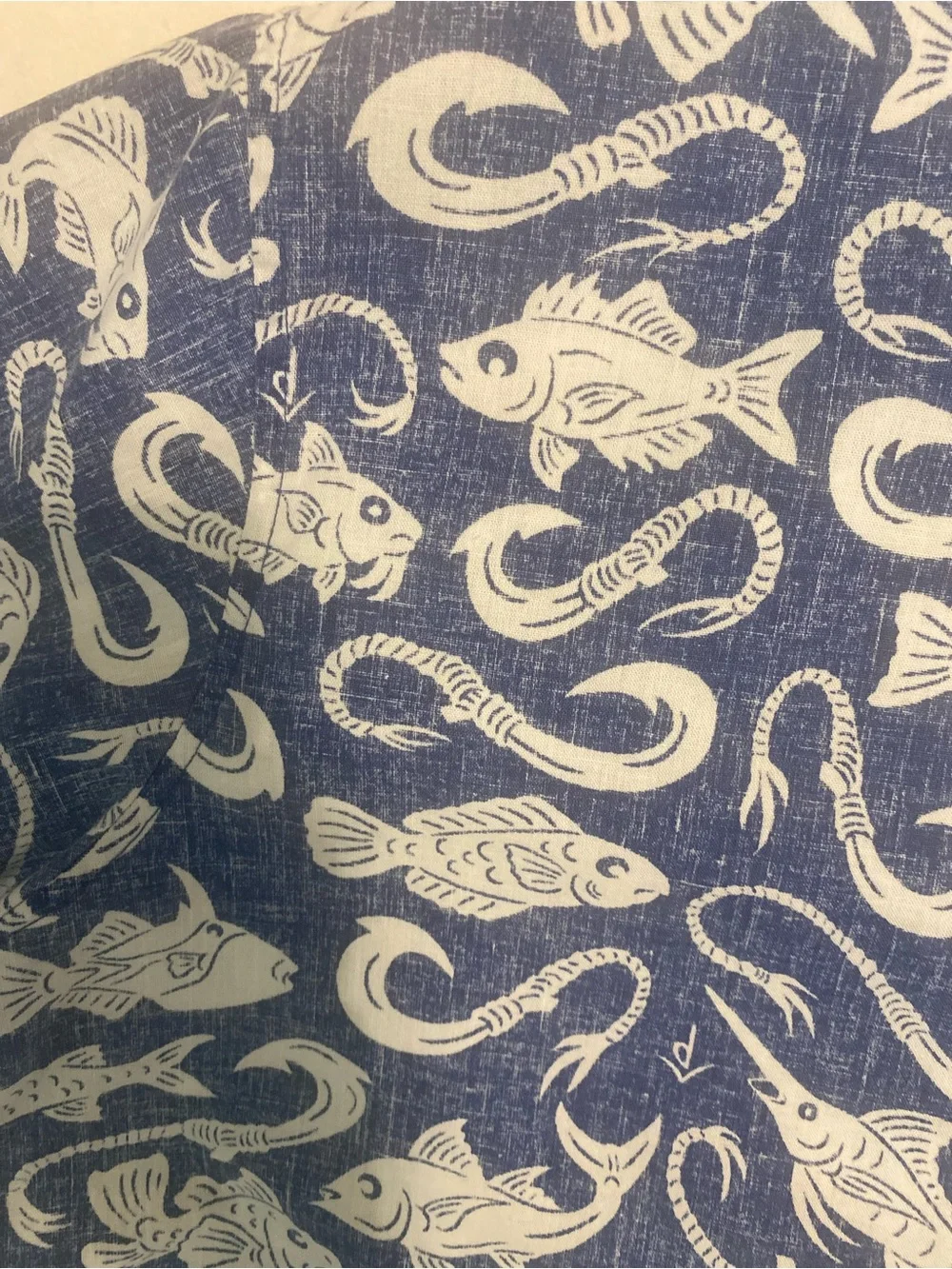 reyn spooner | Shirts | Reyn Spooner Blue White Reverse Print Fish Hook ...